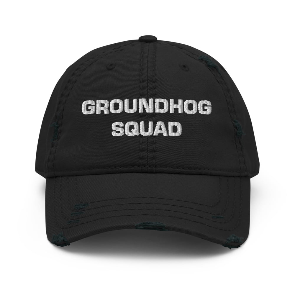 Happy Groundhog Day 2025 Embroidered Distressed Dad Hat, Groundhog ...