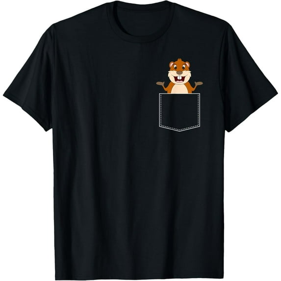 Happy Groundhog Day Funny Pocket Shadow Cute T-Shirt TShirt - Walmart.com