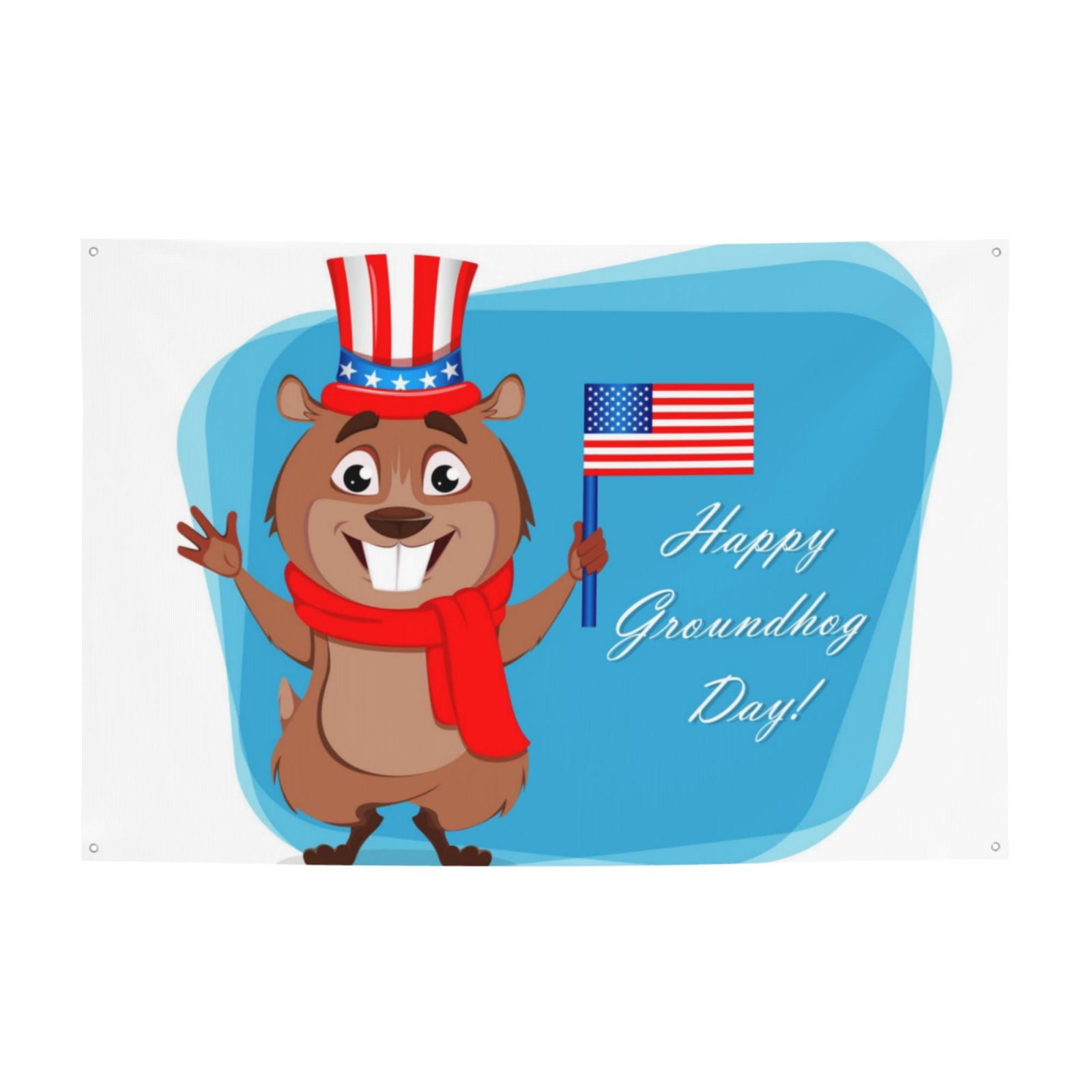 Happy Groundhog Day Large Banner Party Decorations Sign Banner Party ...