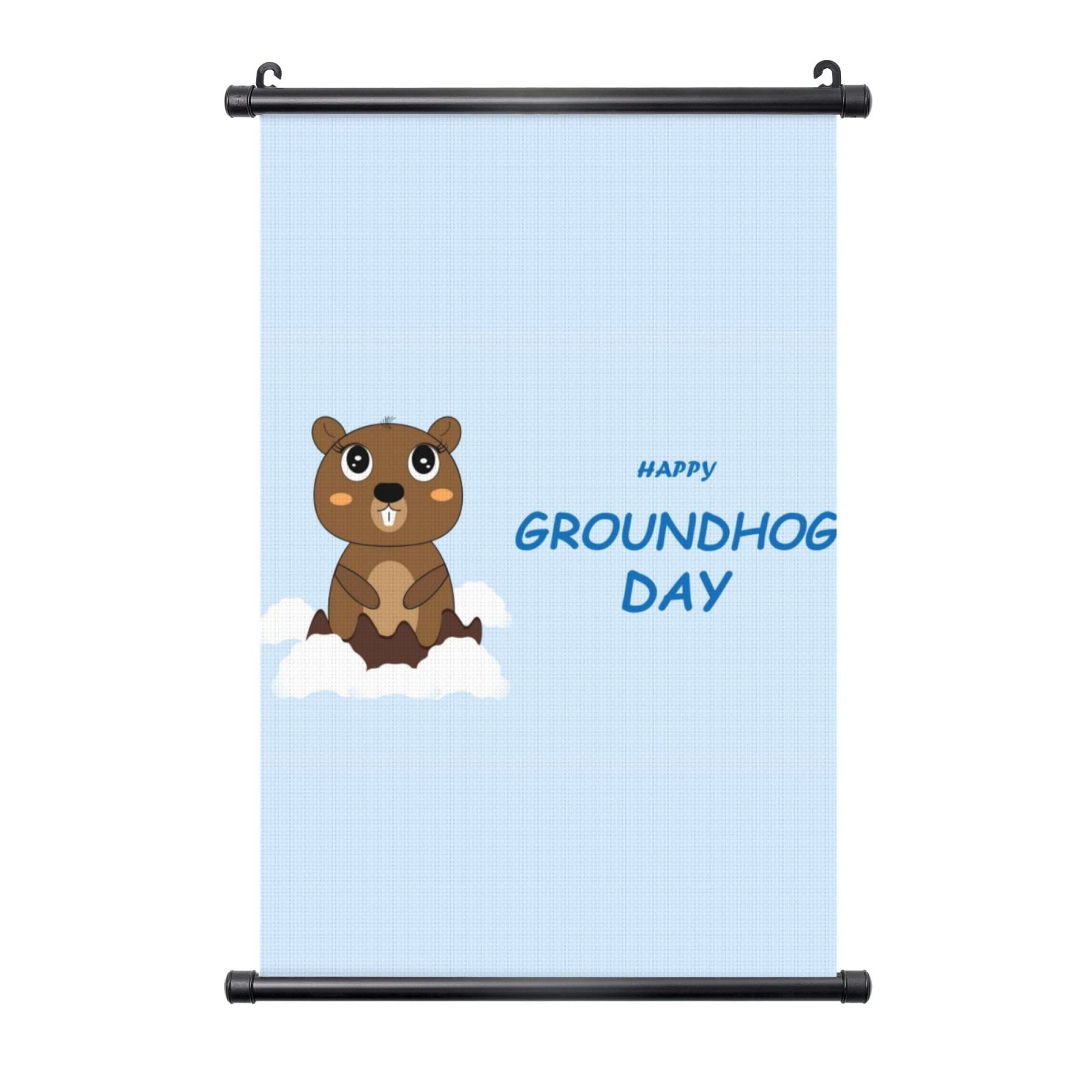 Happy Groundhog Day Poster Wall Art Banner Backdrop Prints Posters ...