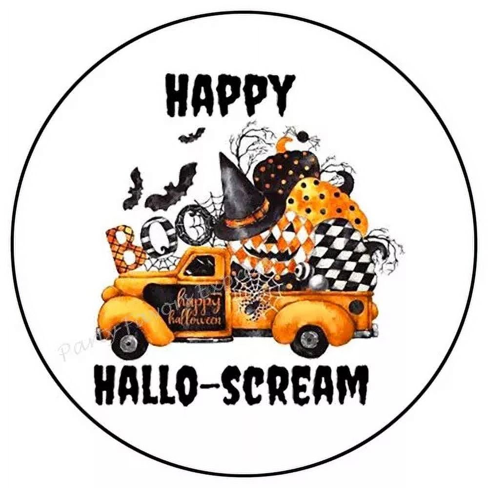 Happy Hallo-Scream Halloween Truck Sticker Party Favors Sticker ...