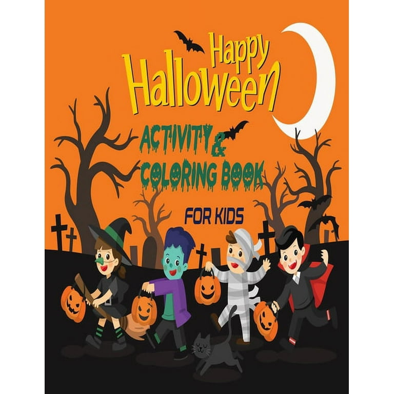 halloween easy coloring book