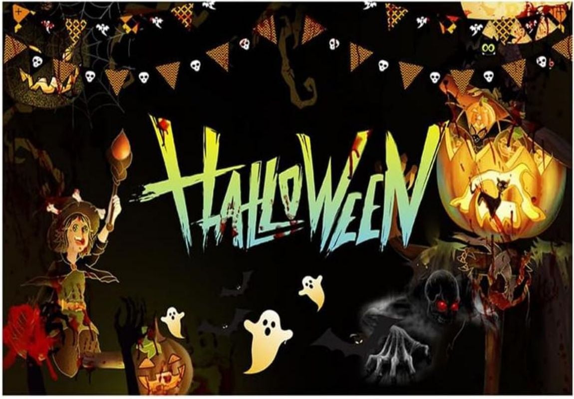 Happy Halloween Backdrop Trick or Treat Horror Bloodiness Photography ...