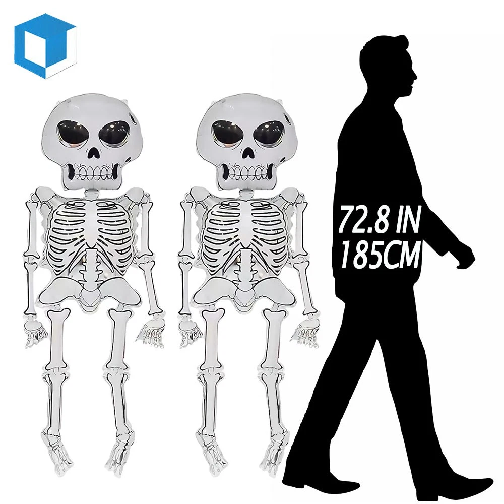 Happy Halloween Balloon Kit Aluminum Foil Skeleton Party Balloons Decor ...