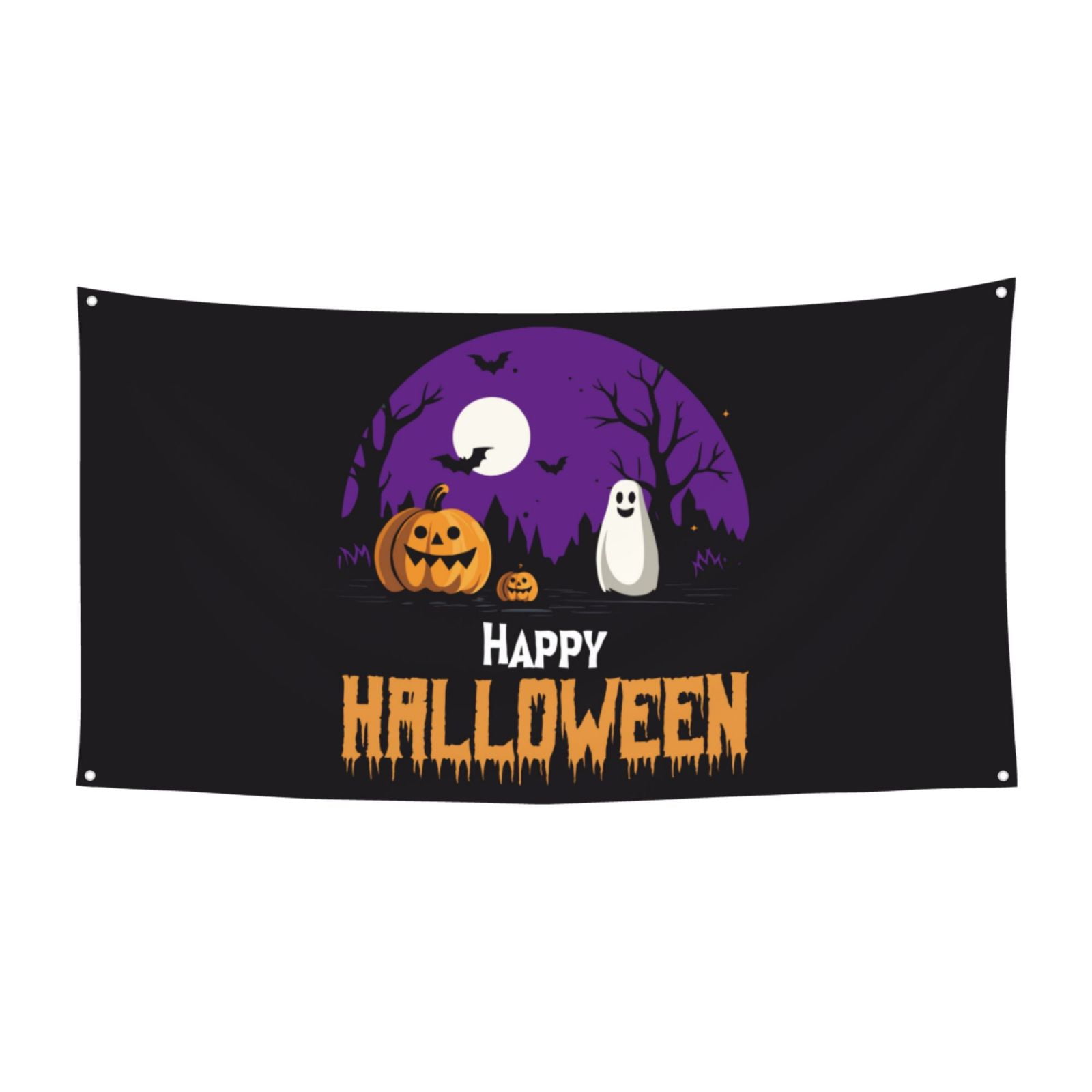 Happy Halloween Banner - Halloween Happy L Large Halloween Backdrop ...