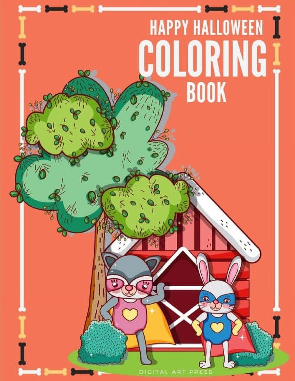 Cute Halloween: Happy Halloween Coloring Book: Coloring Book, Design ...