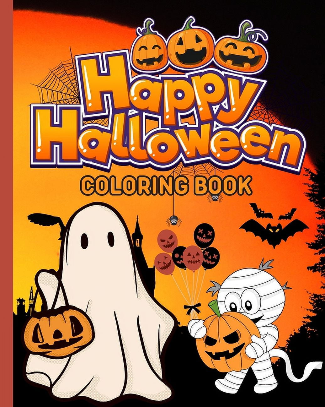 Happy Halloween Coloring Book For Kids: 30 Super Cute, Simple and Easy ...