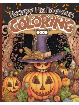 Happy Halloween Coloring Book : Fun, Easy and Bold Coloring Pages for ...