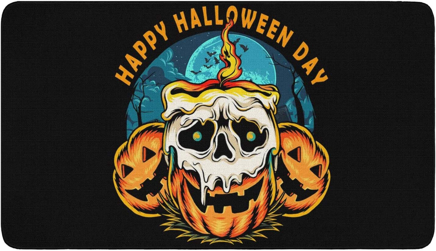Happy Halloween Doormats Vintage Pumpkin Head Kitchen Rugs Indoor ...