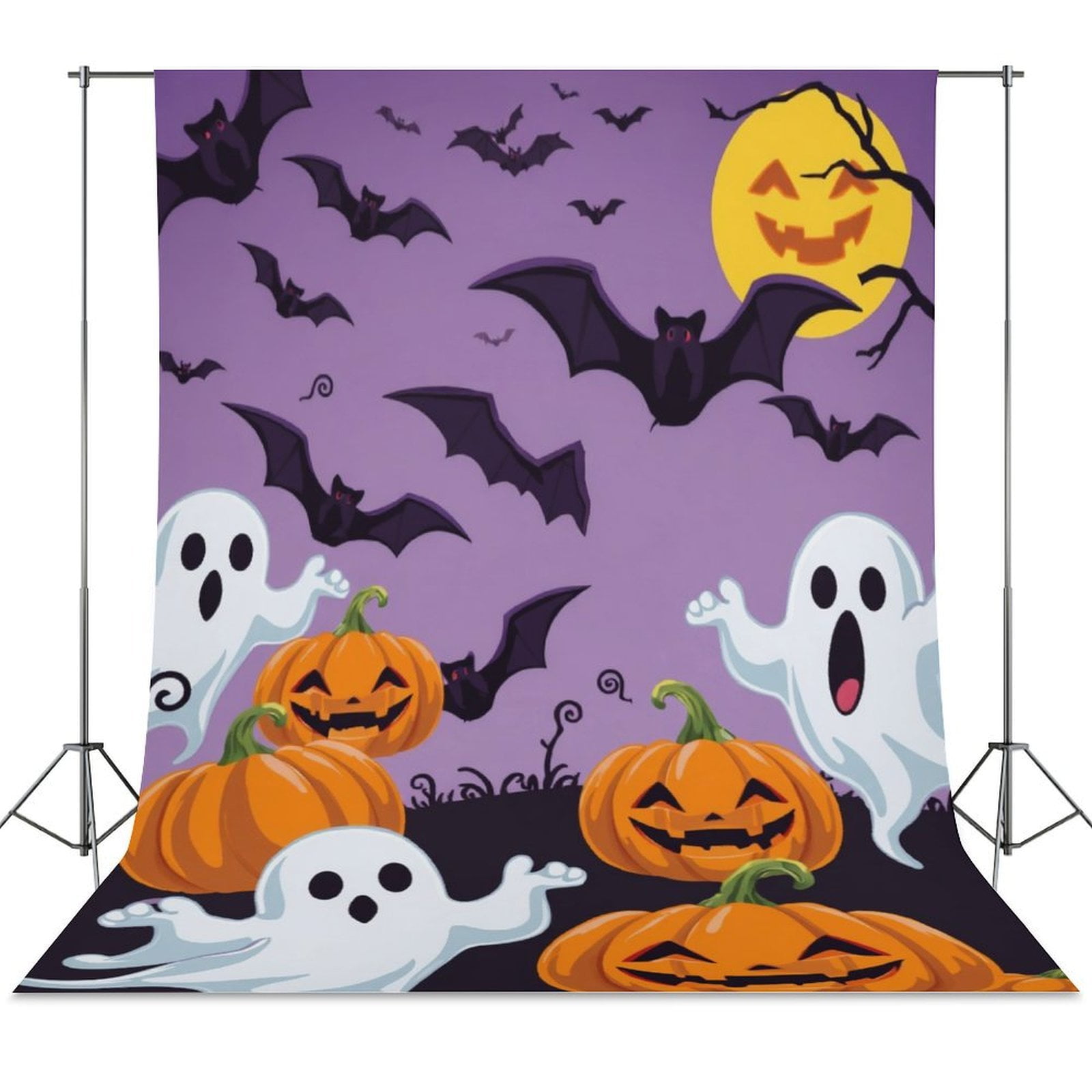 Happy Halloween Ghosts Pumpkins Party Backdrop Birthday Decoration ...