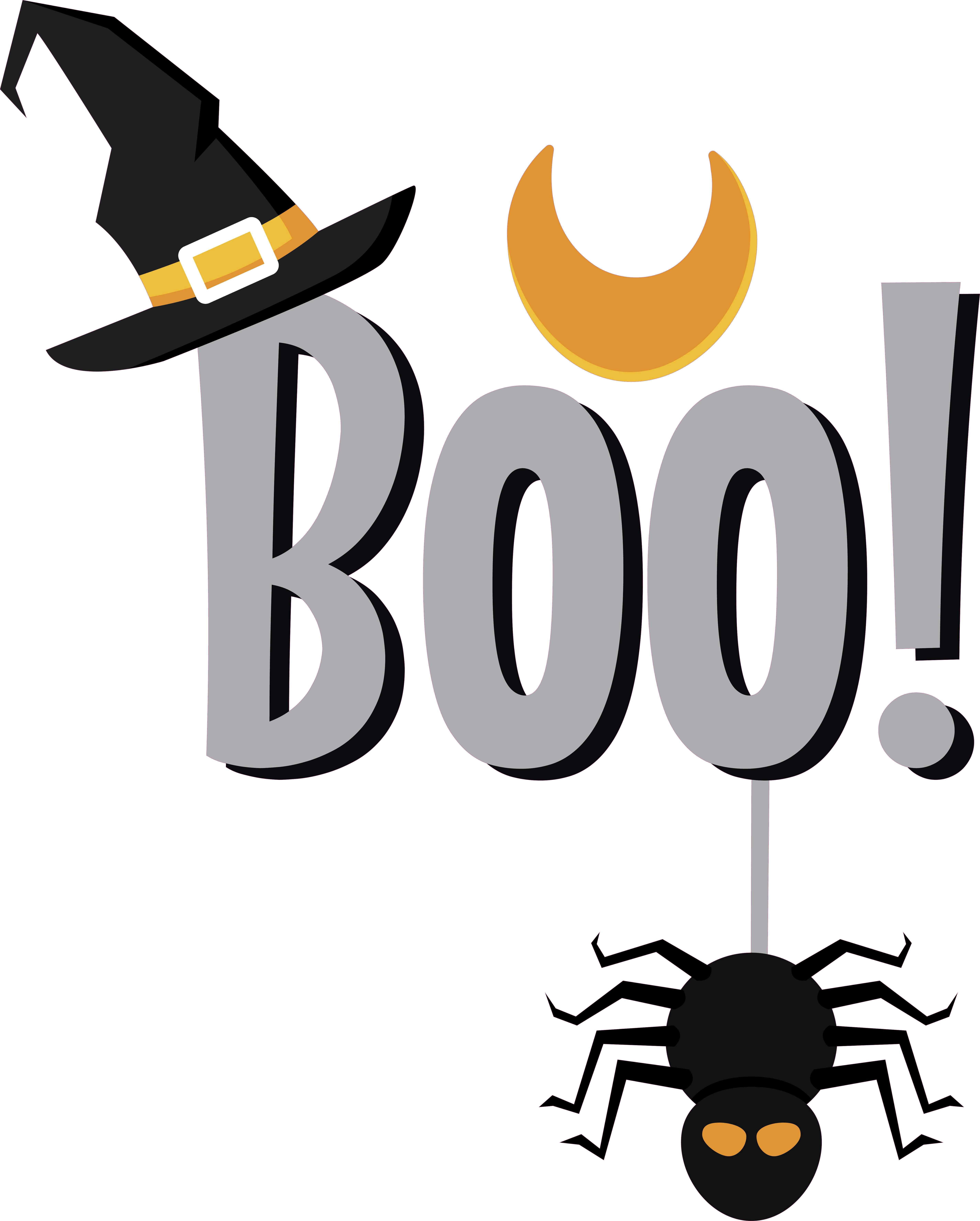 Happy Halloween Greetings with Boo Artwork Design for Celebration Wall ...
