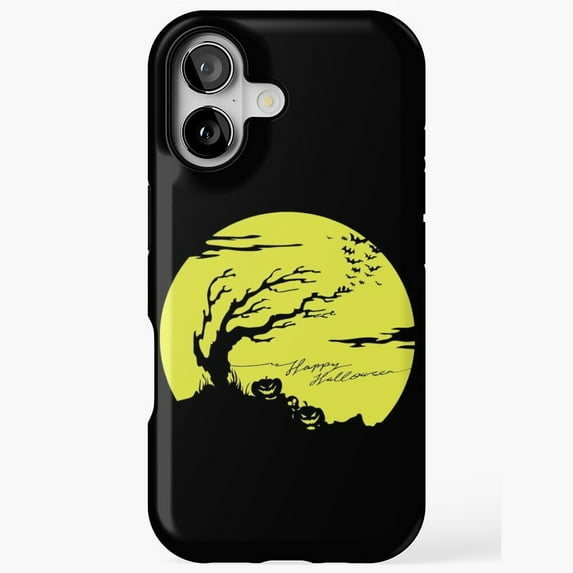 Happy Halloween Haunted Tree Scary Pumpkin And Scary Bat Creepy iPhone ...