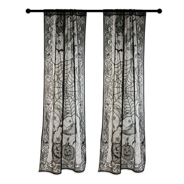 Spooky Lighted Lace Curtain Panel - Home Decor - 1 Piece - Walmart.com