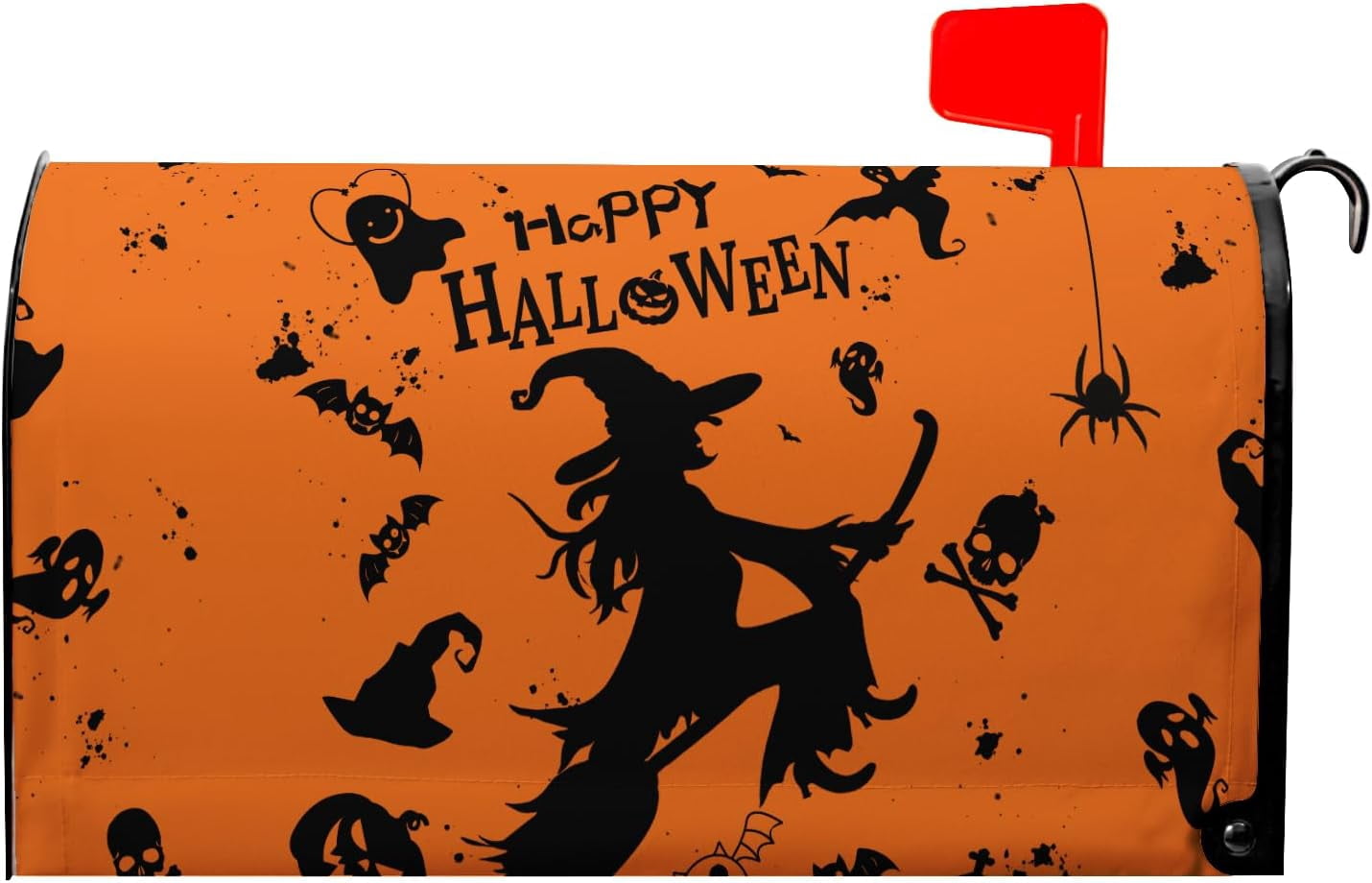 Happy Halloween Mailbox Covers Magnetic Standard Size 21x18 inch Witch ...