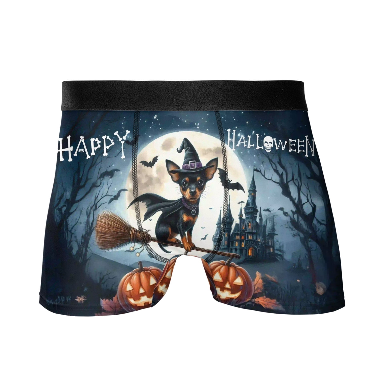 Happy Halloween Miniature Pinscher Witch Pumpkins Bats All Over Print ...