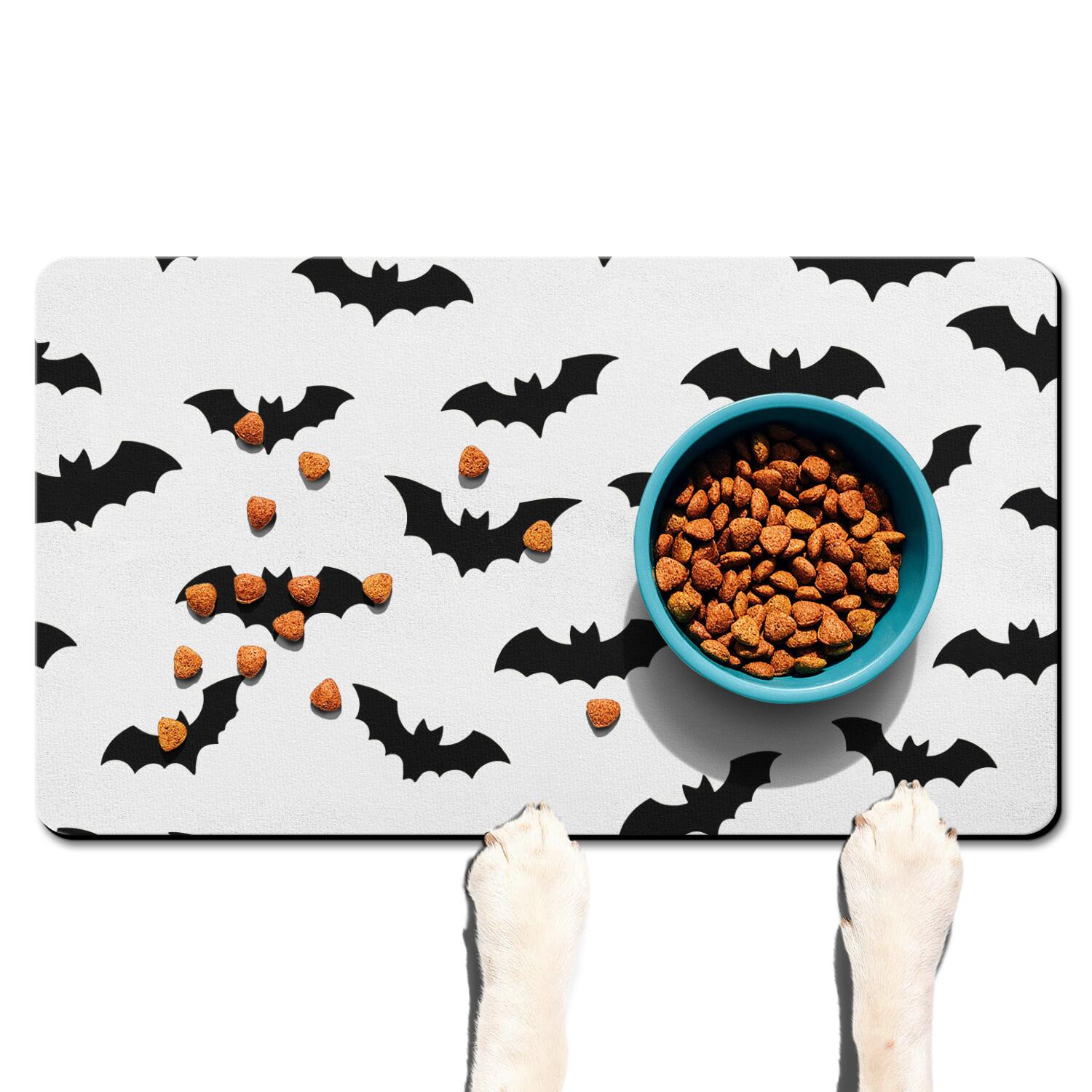 Happy Halloween Pumpkin Dog Mat for Food and Water Absobing Durable ...