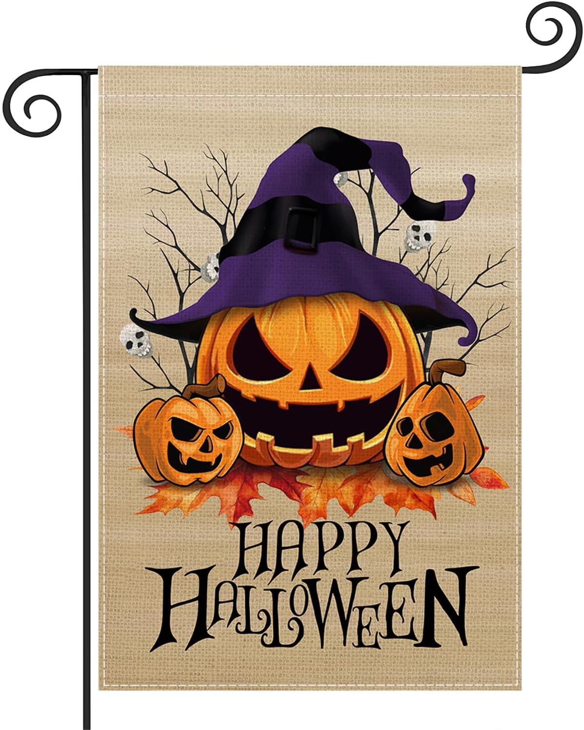 Happy Halloween Pumpkin Garden Flags for Outside Decoration Happy Scary ...