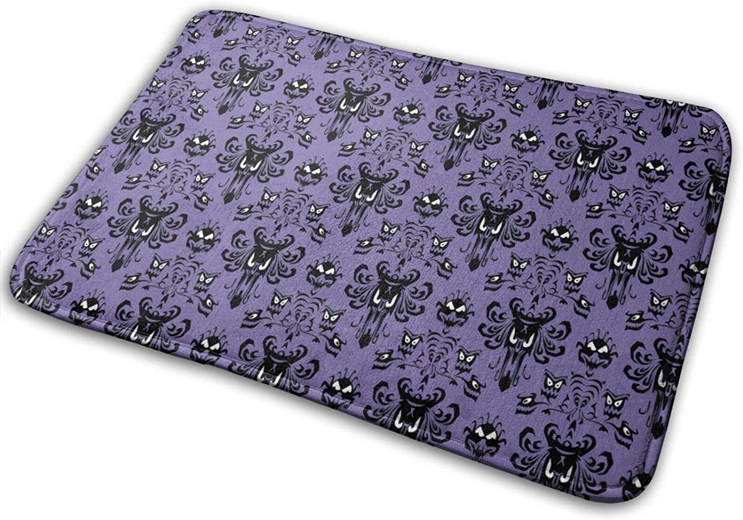 Happy Halloween Purple Haunted Mansion Non Slip Bathroom Rugs Bath Rug ...