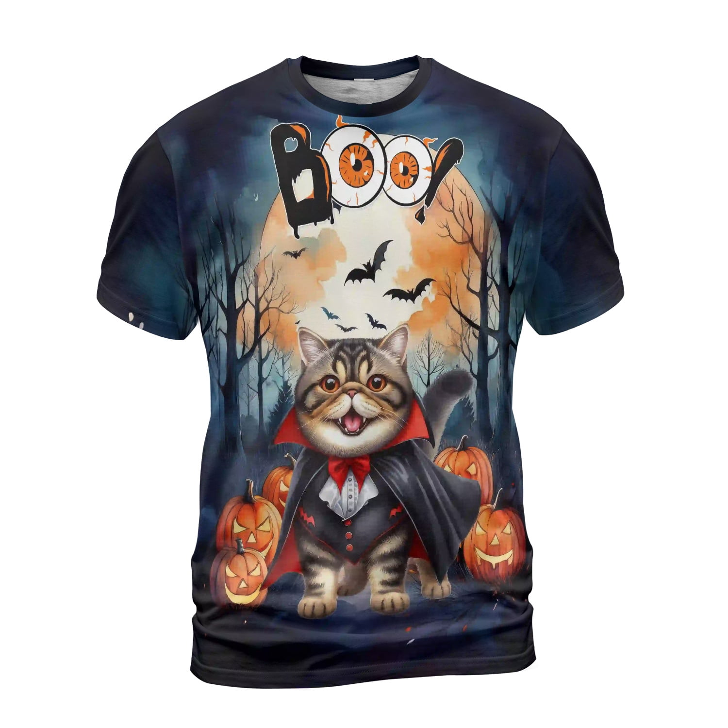 Happy Halloween Vampire Exotic Shorthair BOO with Pumpkins Fun and ...