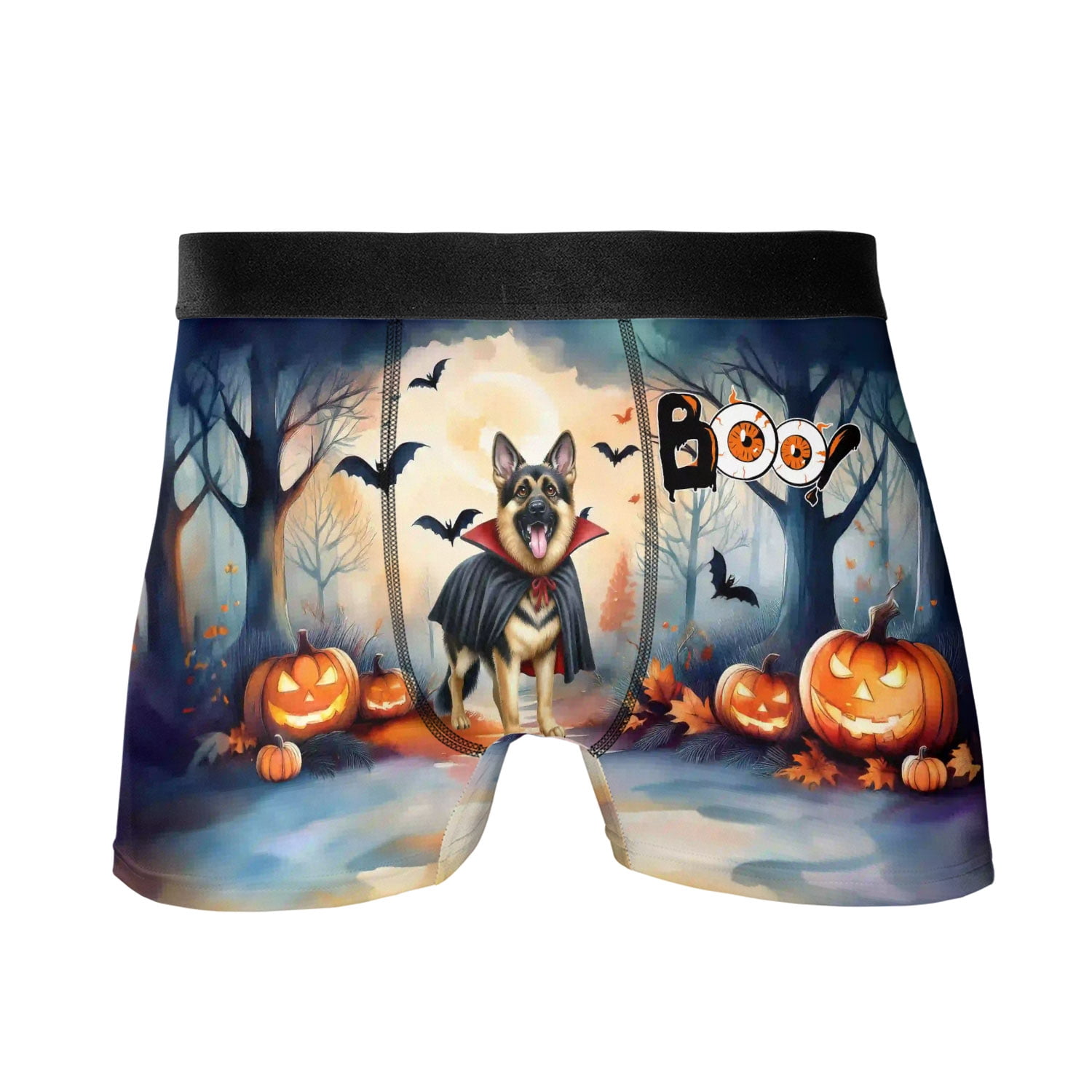 Happy Halloween Vampire German Shepherd BOO with Pumpkins Fun and ...