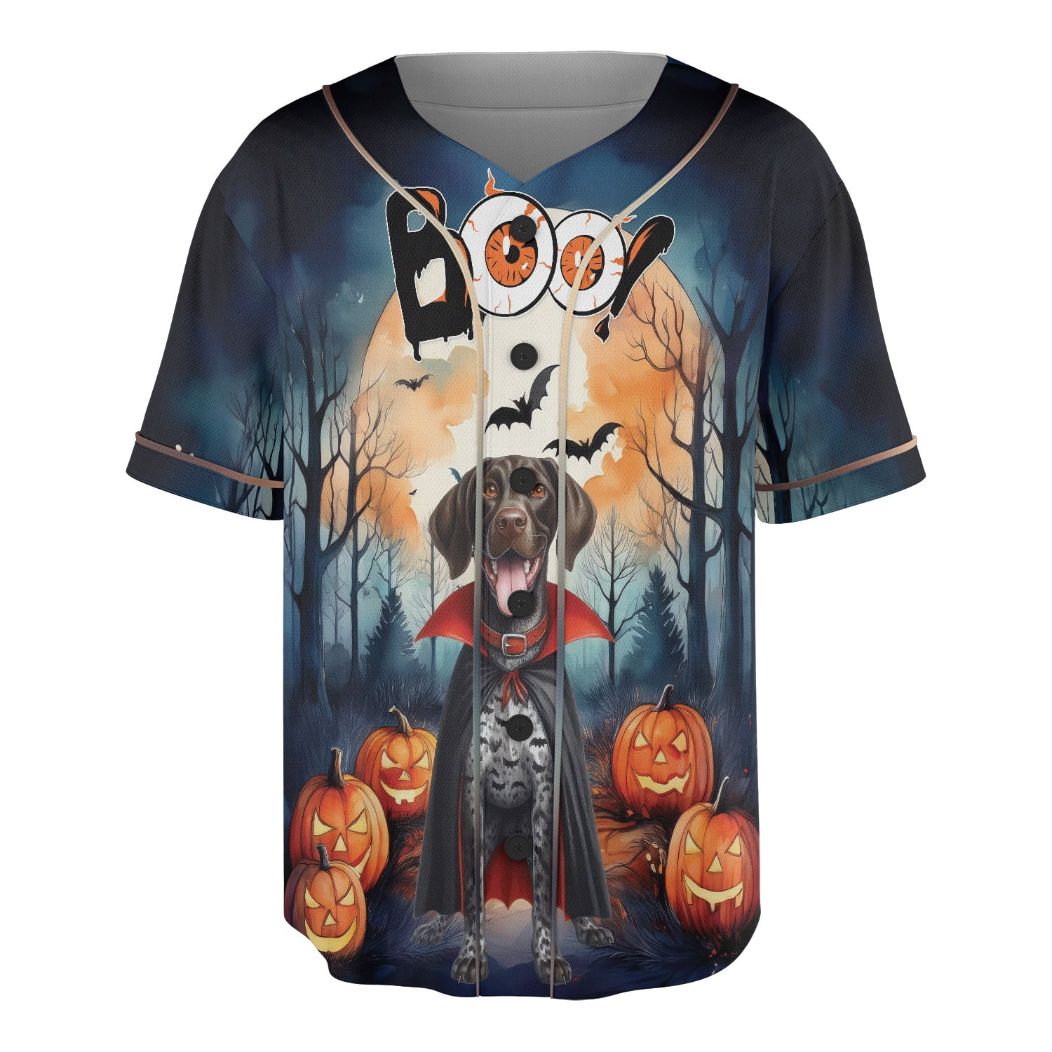Happy Halloween Vampire German Shorthaired Pointer BOO with Pumpkins ...