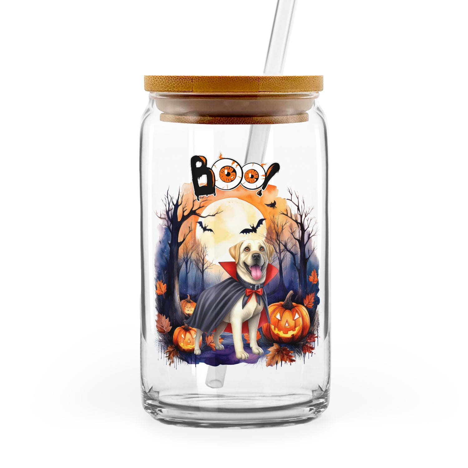 Happy Halloween Vampire Labrador Retriever BOO with Pumpkins Fun and ...
