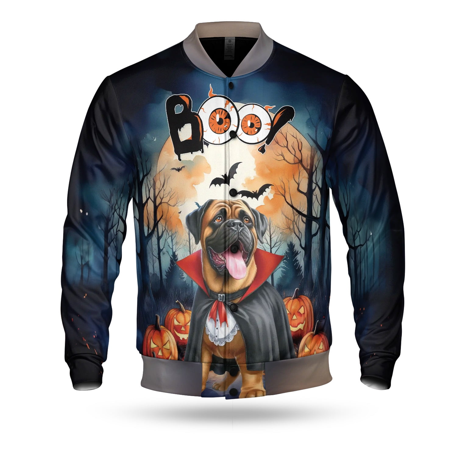 Happy Halloween Vampire Mastiff BOO with Pumpkins Fun and Spooky All ...