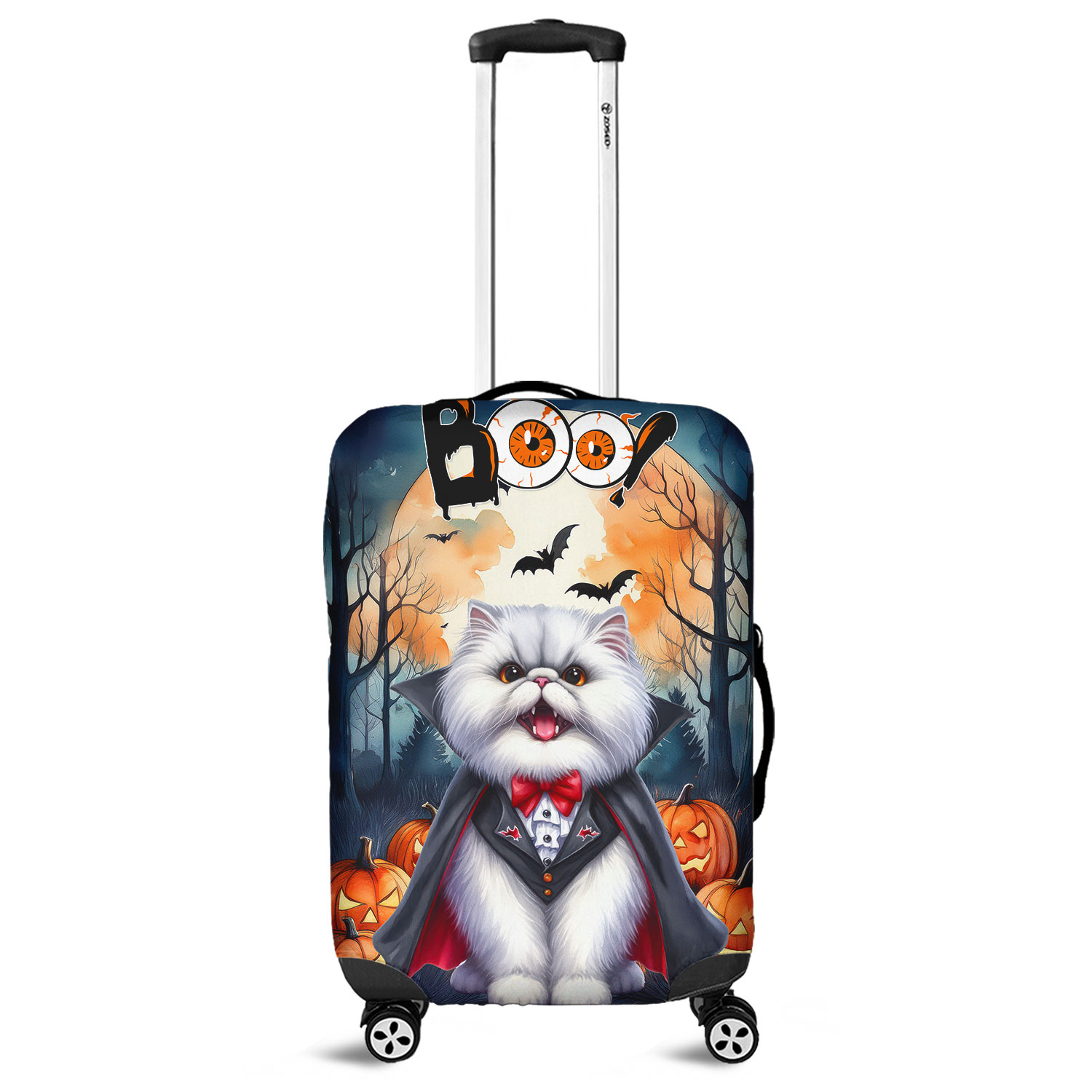 Happy Halloween Vampire Persian BOO with Pumpkins Fun and Spooky Travel ...