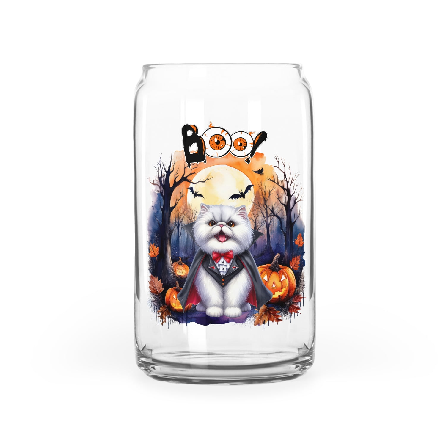 Happy Halloween Vampire Persian BOO with Pumpkins Fun and Spooky 16oz ...