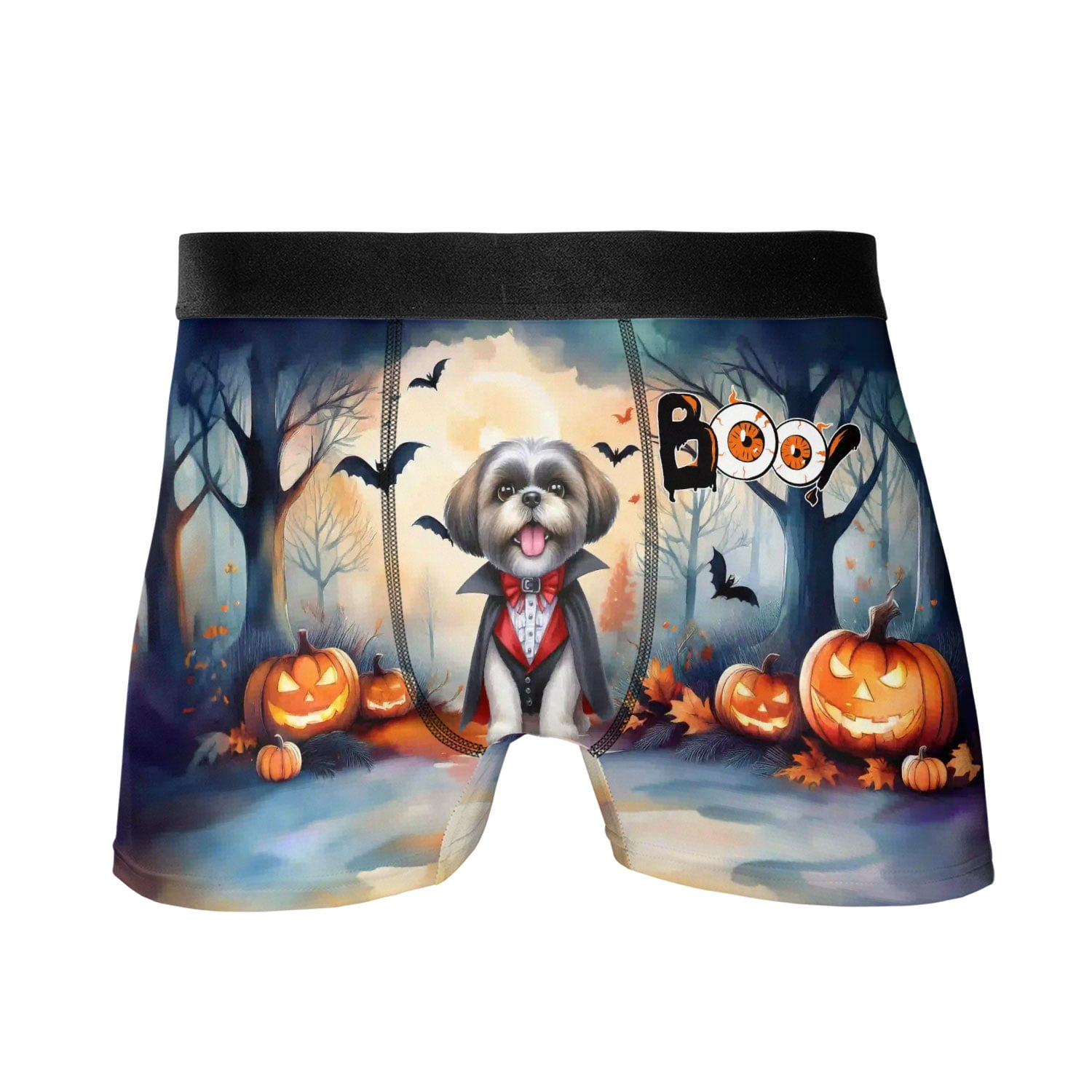 Happy Halloween Vampire Shih Tzu BOO with Pumpkins Fun and Spooky All ...
