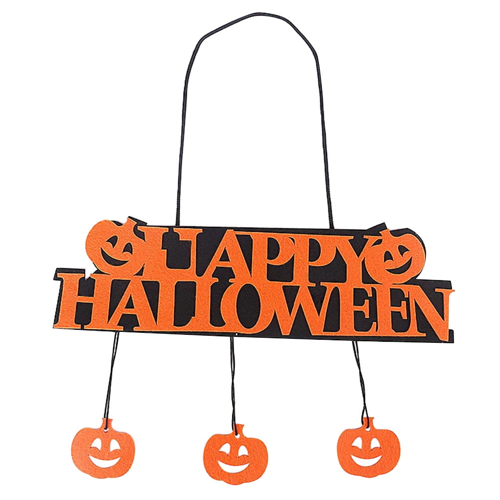 Happy Halloween Welcome Sign Pumpkin Decoration Wall Door Display ...