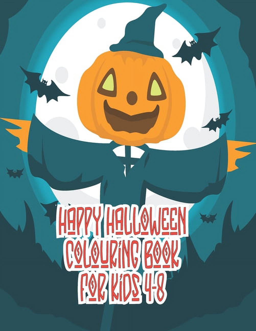 Happy Halloween coloring book for Kids 4-8: Halloween Coloring Books ...