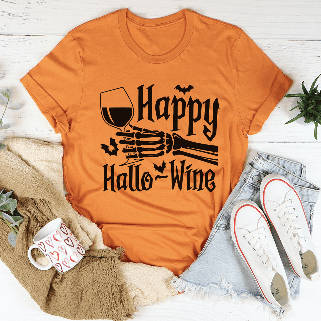 Happy Hallowine Skull Hand Tee Mauve S Peachy Sunday T-Shirt - Walmart.com