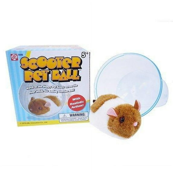 Happy Hamster Toy with Brown Fur, Exercise Ball Included, Suitable for ...