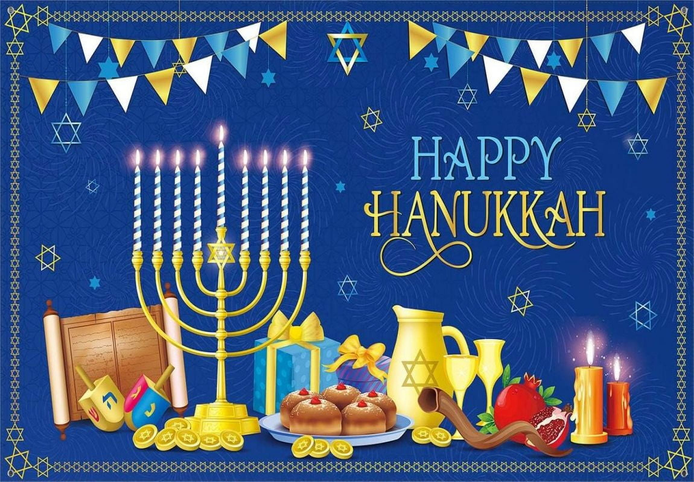Happy Hanukkah Background Party Photography Backdrops Lantern Baby ...