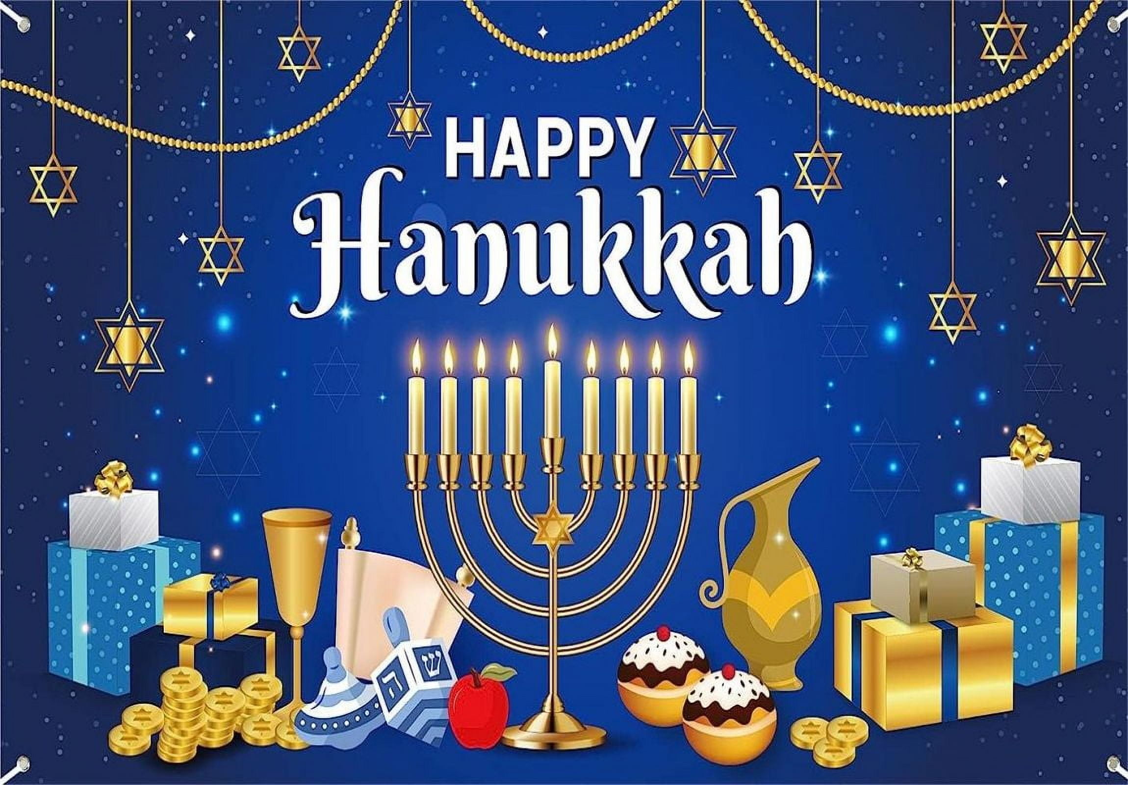 Happy Hanukkah Background Party Photography Backdrops Lantern Baby ...