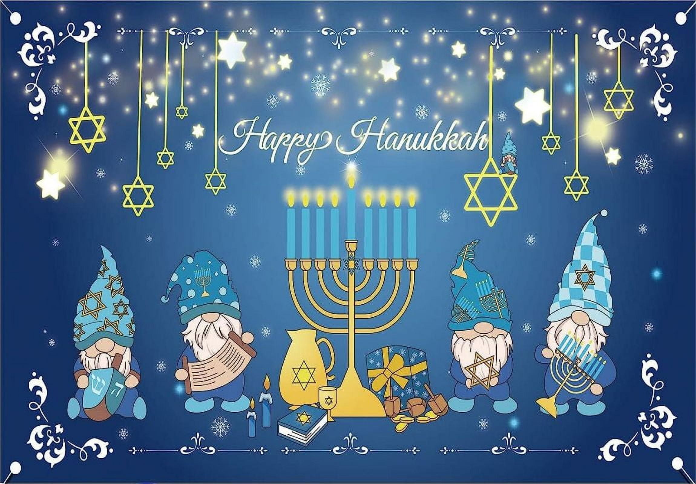 Happy Hanukkah Background Party Photography Backdrops Lantern Baby ...