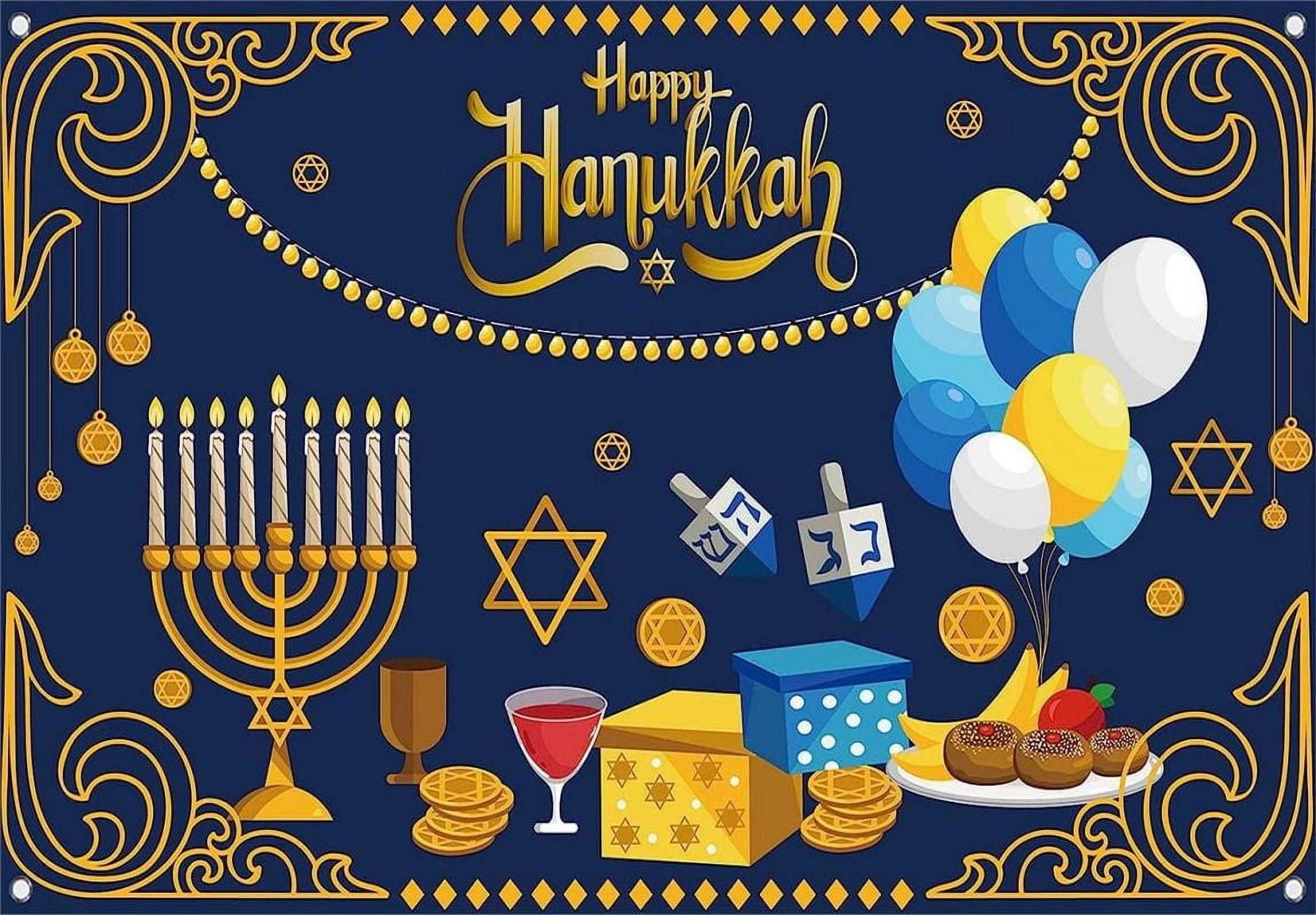 Happy Hanukkah Background Party Photography Backdrops Lantern Baby ...