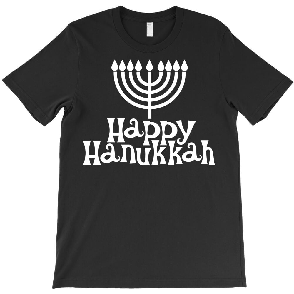 Happy Hanukkah Funny Jewish Holiday Chanukah Menorah Dreidel Graphic ...