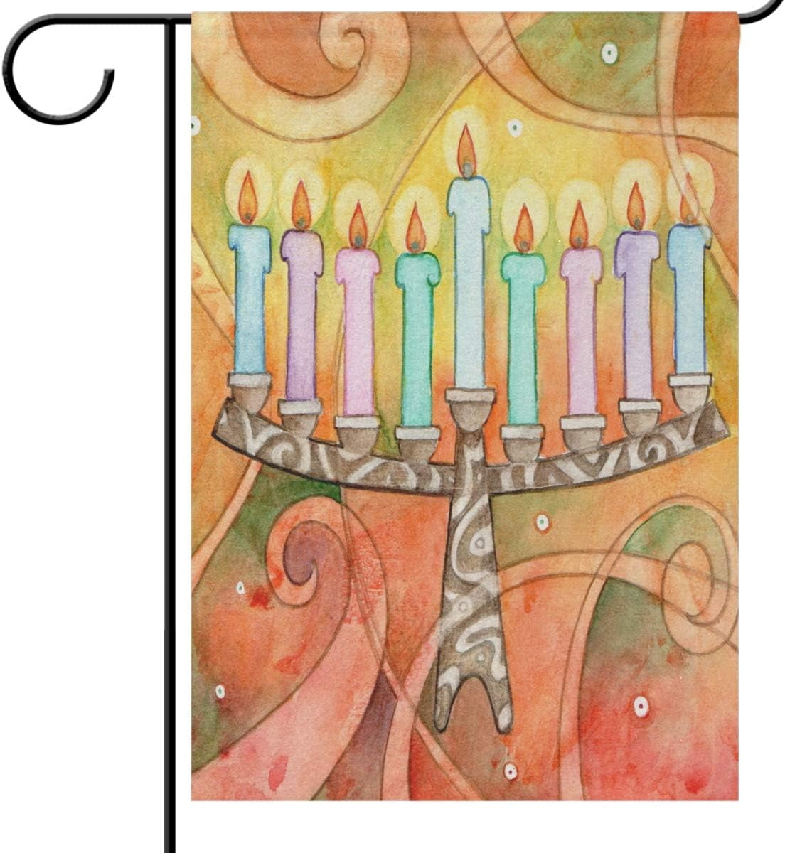 Happy Hanukkah House Flags 28 x 40 Double Sided Menorah Festival of ...
