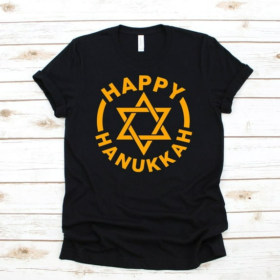 Happy Hanukkah Jewish Holiday Festival Menorah Fun Graphic Novelty T ...