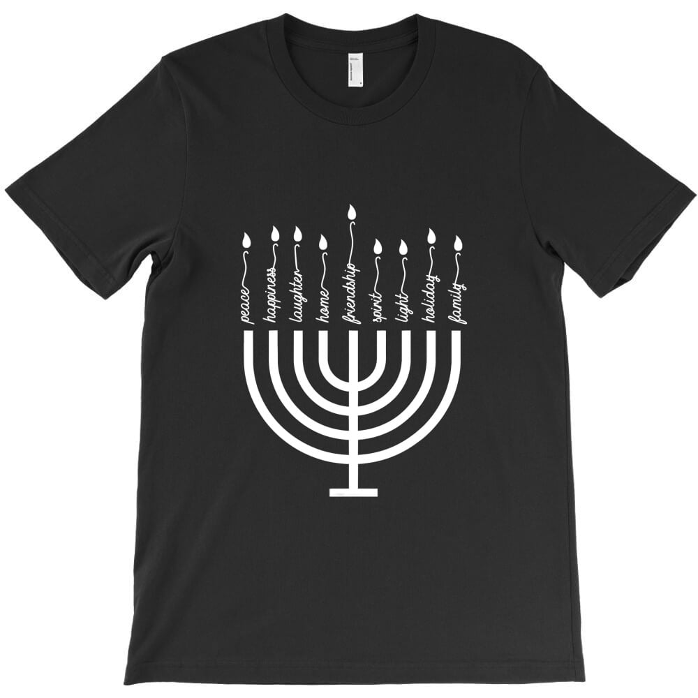 Happy Hanukkah Menorah Vintage Funny Hebrew Jewish Holiday Chanukah ...
