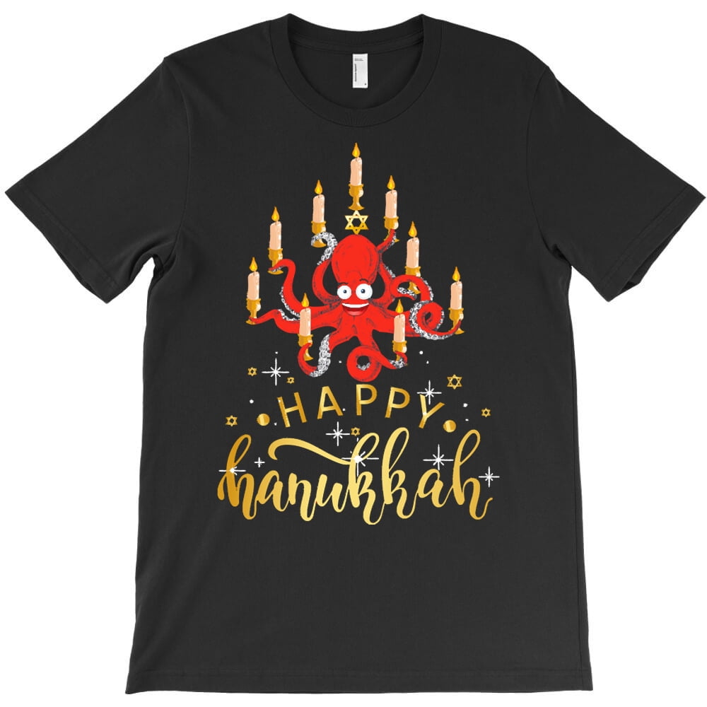 Happy Hanukkah Octopus Menorah Funny Jewish Holiday Chanukah Animal ...