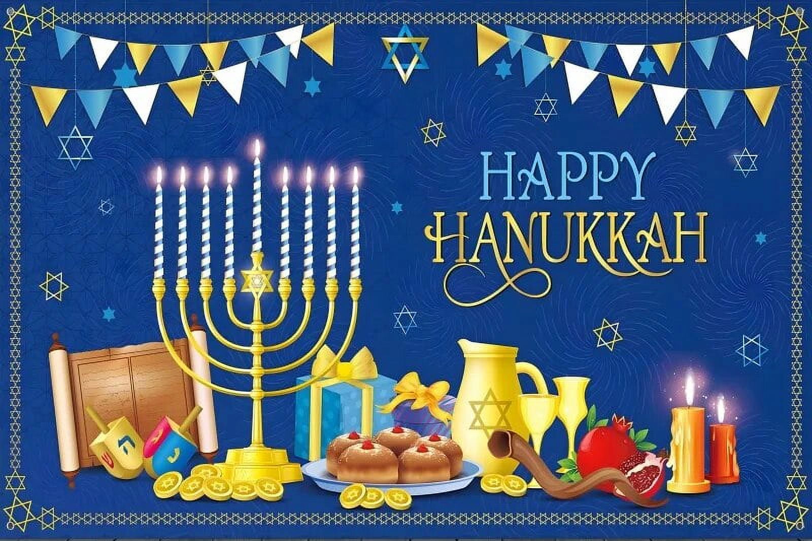 Happy Hanukkah Photo Backdrop Jewish Festival Home Decor Chanukah ...
