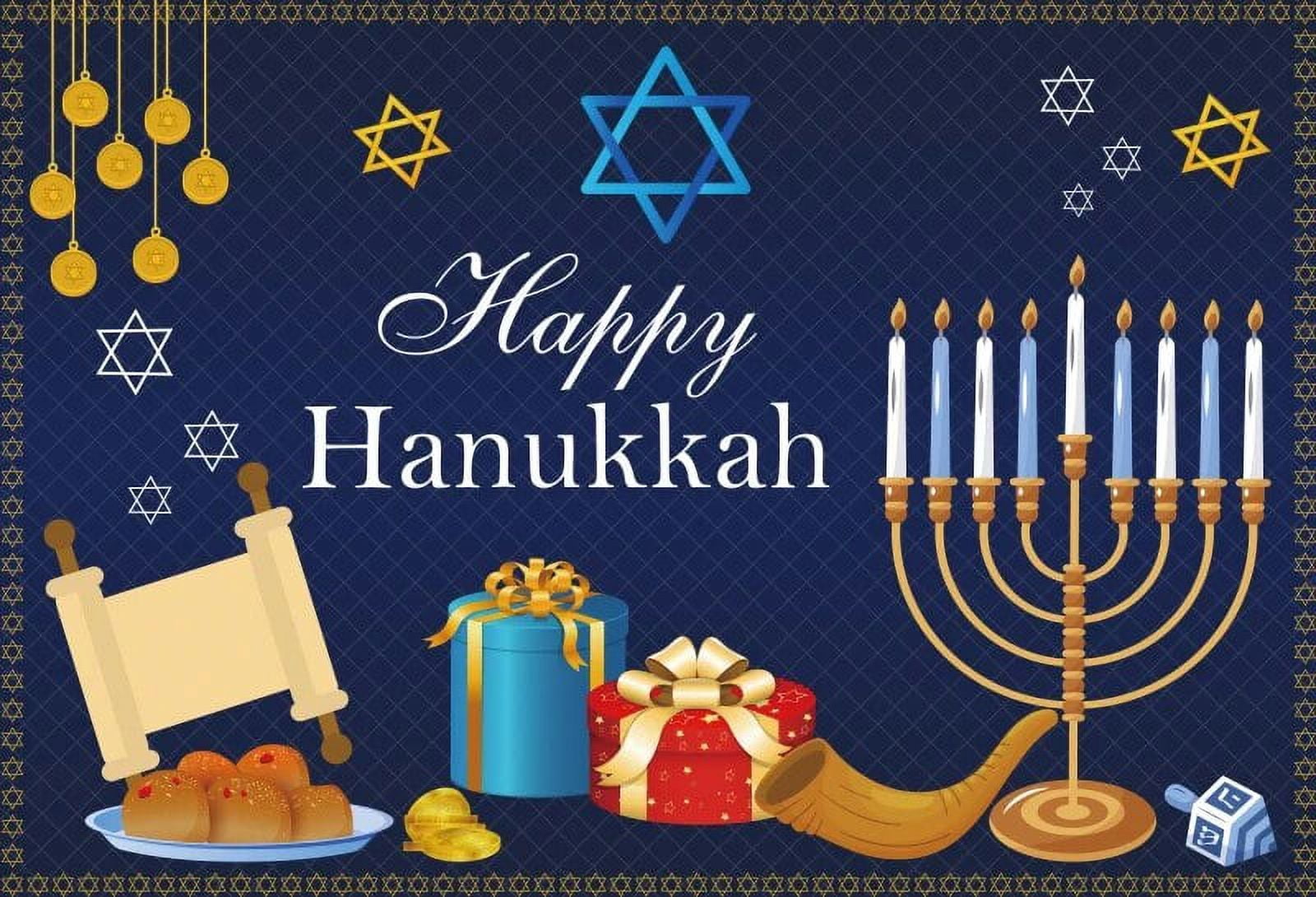 Happy Hanukkah Photo Backdrop Jewish Festival Home Decor Chanukah ...