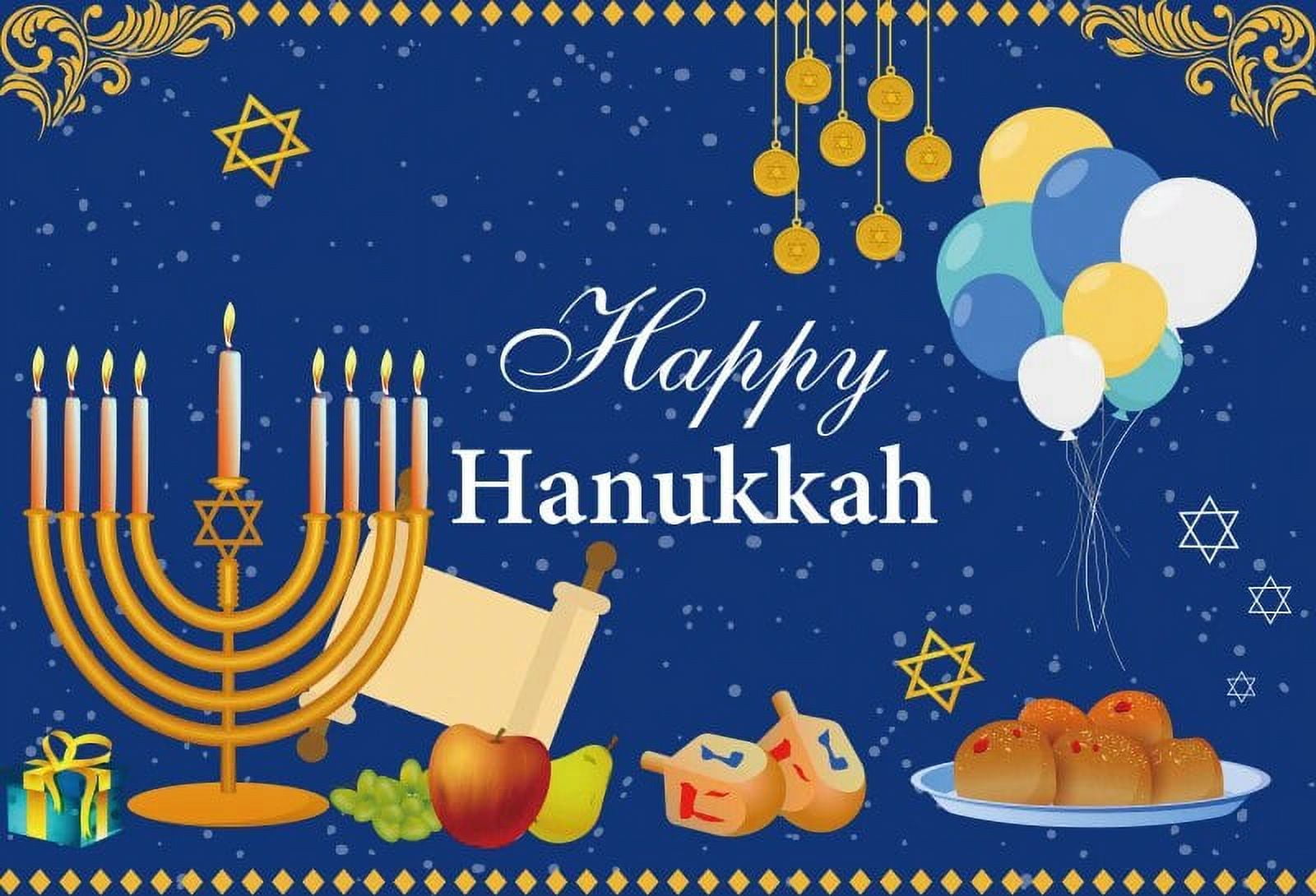 Happy Hanukkah Photo Backdrop Jewish Festival Home Decor Chanukah ...