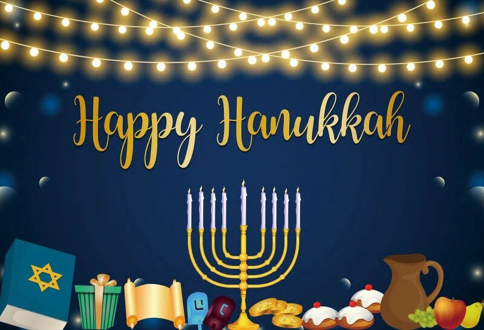 Happy Hanukkah Photo Backdrop Jewish Festival Home Decor Chanukah ...