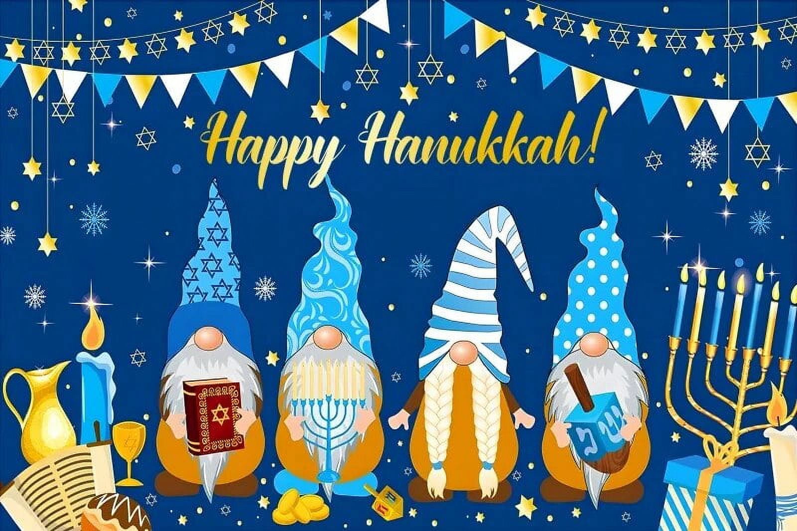 Happy Hanukkah Photo Backdrop Jewish Festival Home Decor Chanukah ...