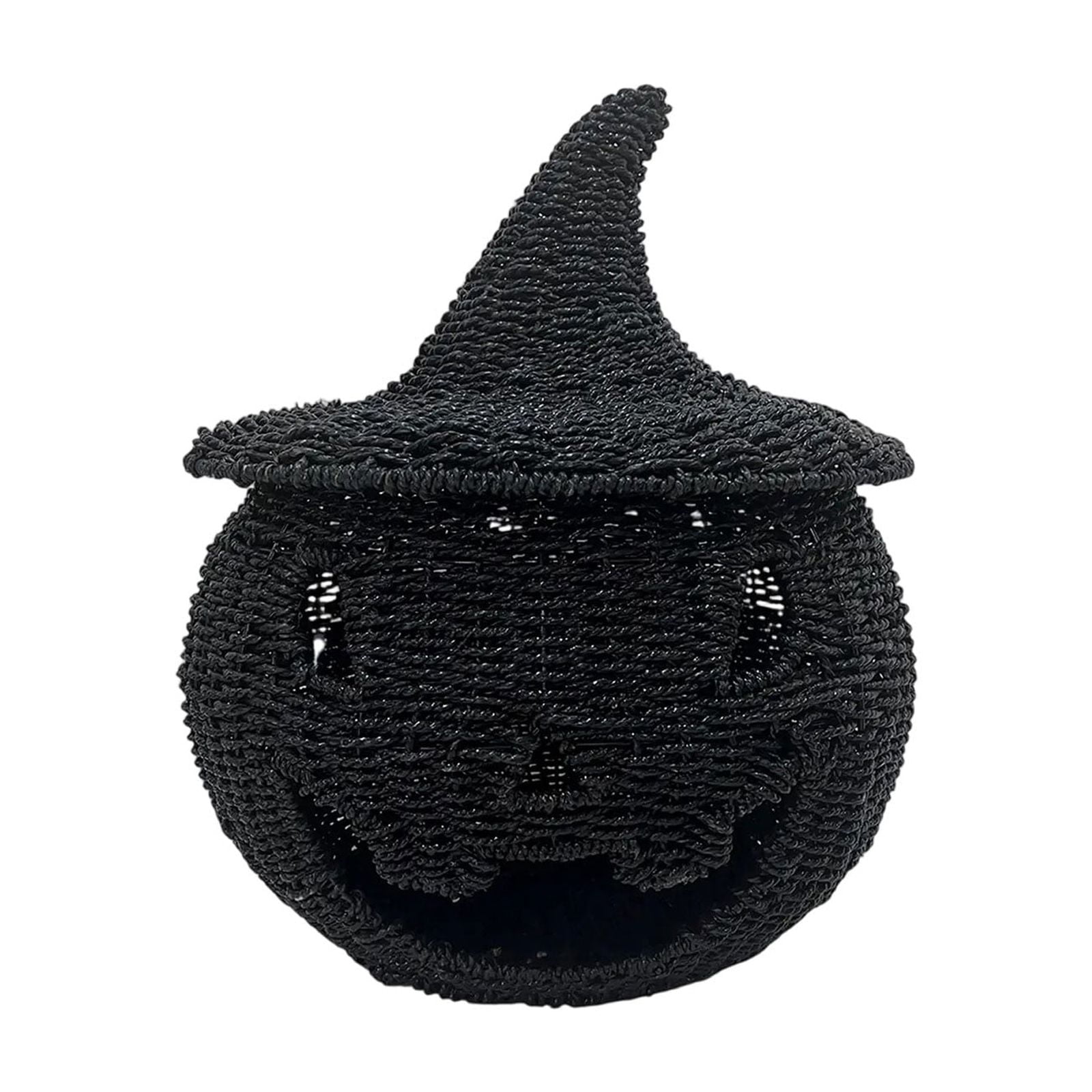 Happy Haunting Seagrass & Metal Pumpkin Halloween Decorations Halloween ...