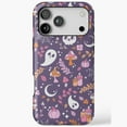 Happy Haunts Pattern with Friendly Creepy Ghosts Case for 11 to 17 Pro ...